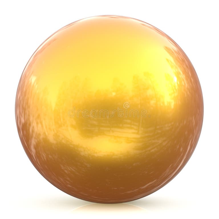 Sphere Round Button Yellow Sunny Golden Ball Basic Circle Drop Stock ...