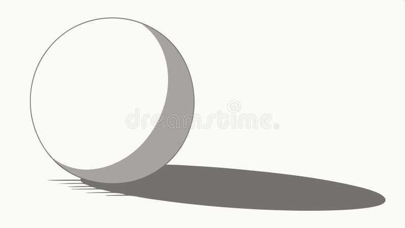 Sphere with Shadow Illustration, 3D and Basic Shape Design Art. Vector ...