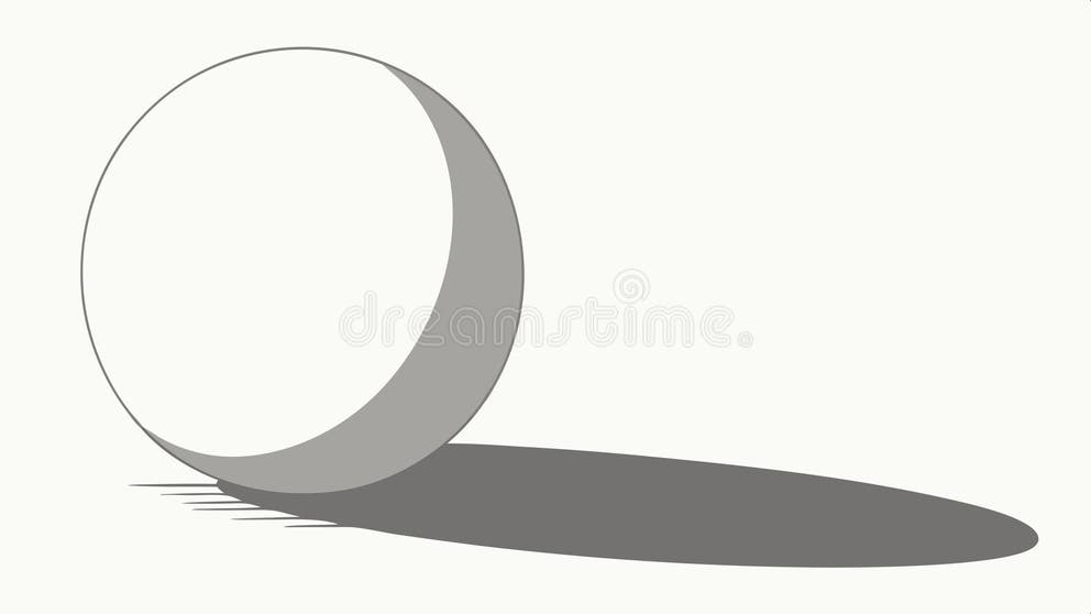 Sphere with Shadow Illustration, 3D and Basic Shape Design Art. Vector ...