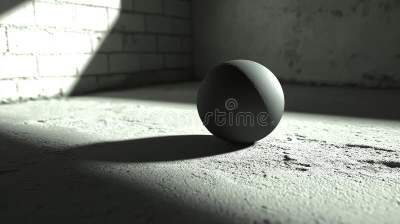Sphere Shadows Sunlit Room Grunge Floor Stock Illustration ...