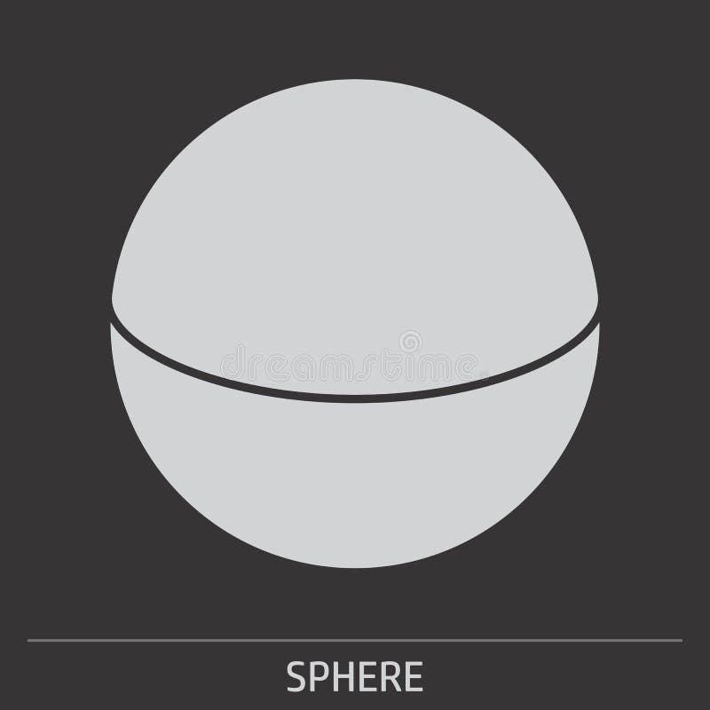 Sphere shape icon stock illustration. Illustration of element - 188761875