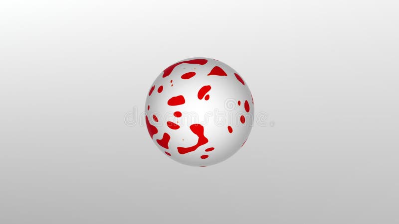 Sphere Shape with Red Splatter As Fractal Displacement Surface ...
