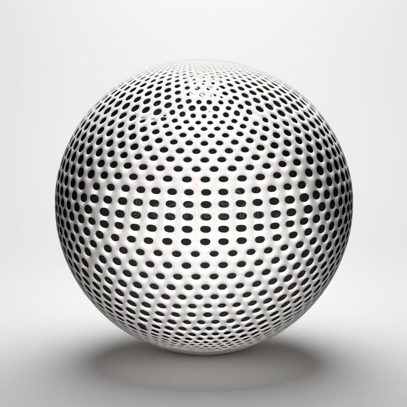 Minimalist Sphere Shaped Lamp on White Isolated Background Image Stock ...