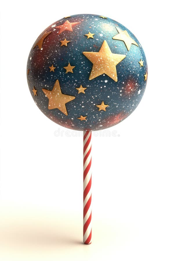 Cosmic Lollipop: Starry Sky Candy Stock Illustration - Illustration of galaxy, space: 394799732