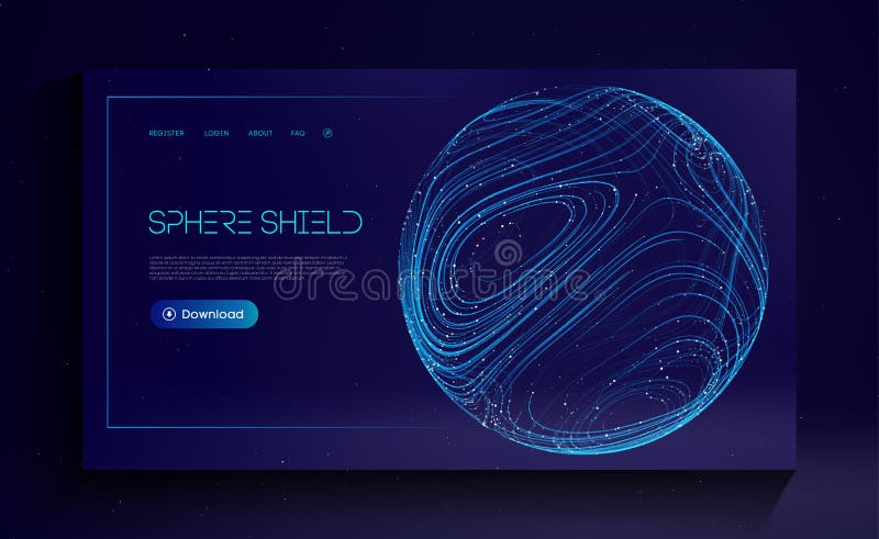Sphere Shield Protect in Abstract Style. Virus Protection Bubble ...