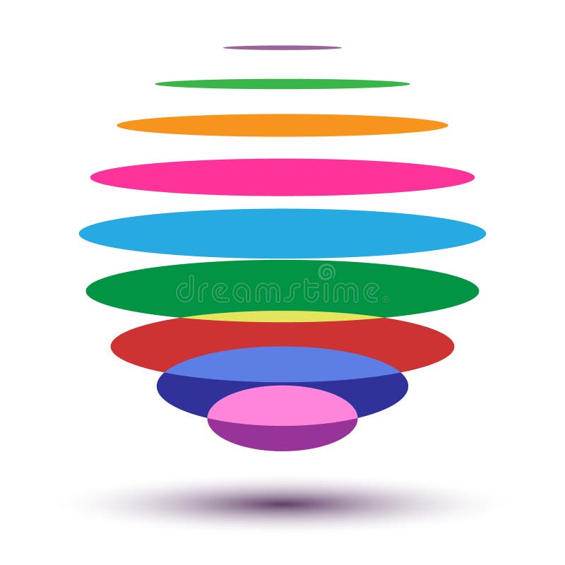 Sphere with Sliced Color Parts As Icon or Logo Stock Vector ...