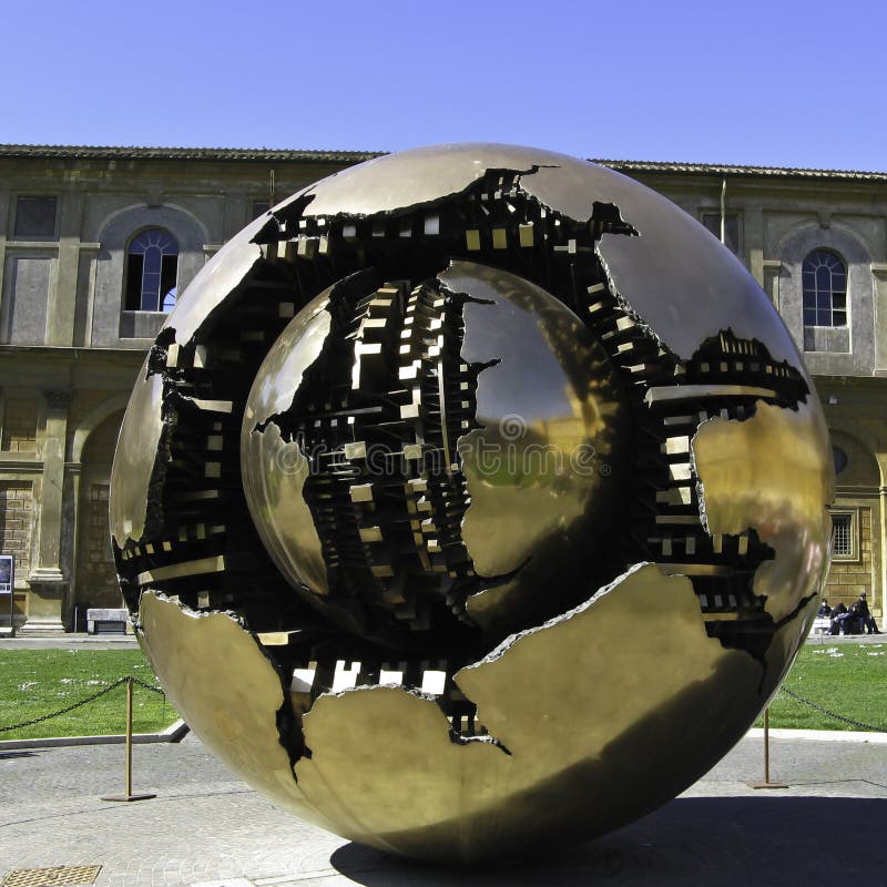 The Sphere Inside the Sphere Editorial Image - Image of bronze, ball ...