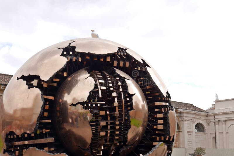 The Sphere Inside the Sphere Editorial Image - Image of bronze, ball ...