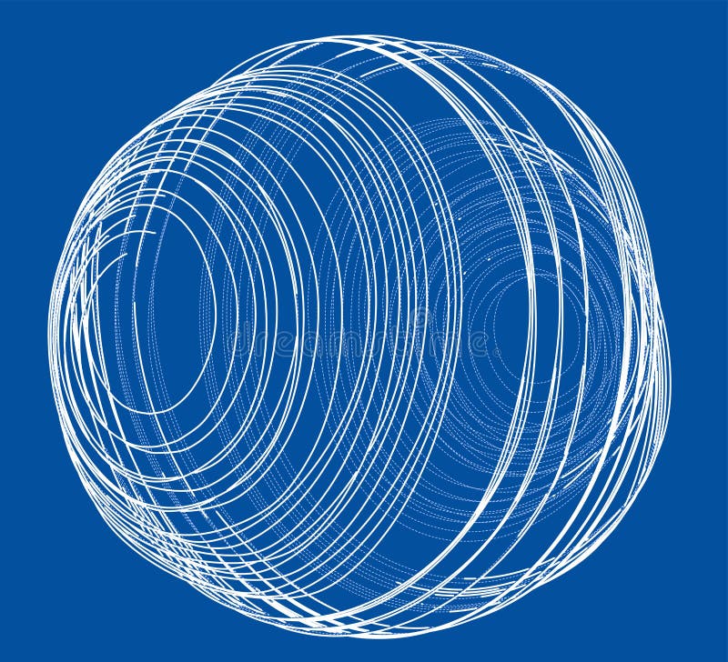 Sphere Of Spirals Outline. Vector Stock Vector - Illustration of planet ...