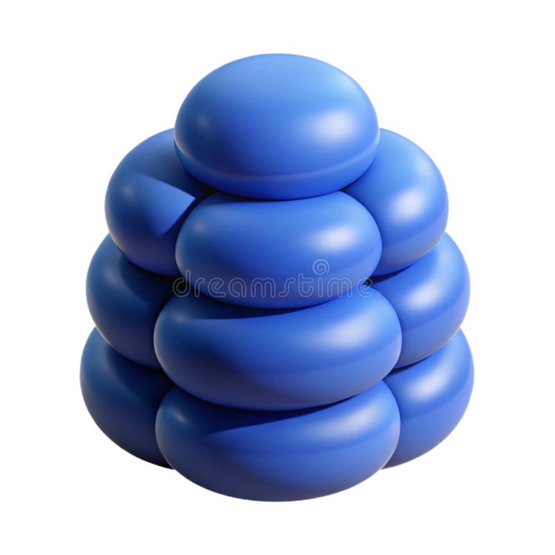 Sphere Stack 3D Icon stock illustration. Illustration of multimedia ...