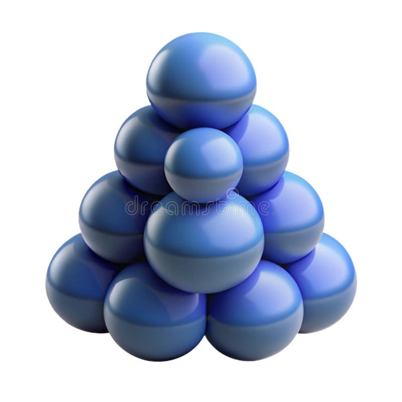 Sphere Stack 3D Icon stock illustration. Illustration of badge - 358577704