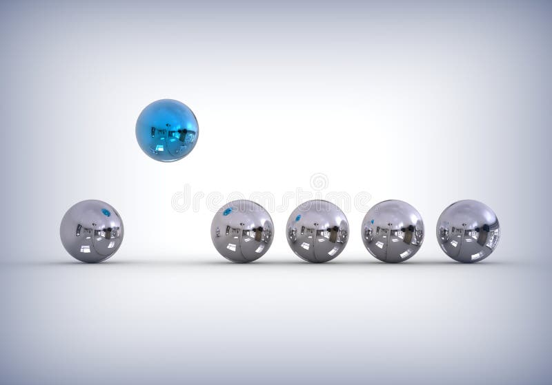 Sphere Stand out concept stock illustration. Illustration of leader ...