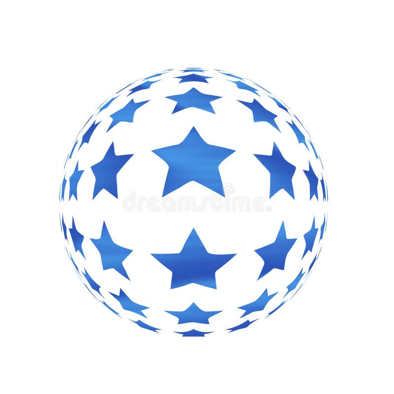 Sphere with stars stock illustration. Illustration of abstract - 12411849