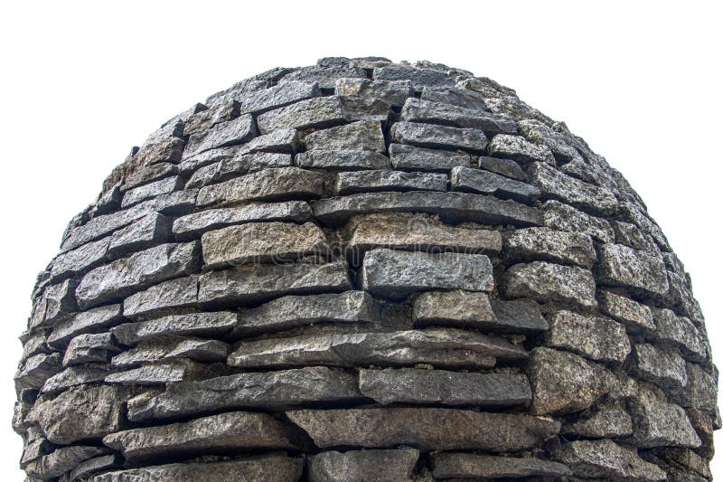 A Sphere from Stones Isolated on a White Background Stock Image - Image ...