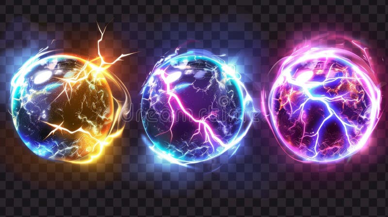 Glowing Yellow Lightning Bolt Effect Isolated White Background Stock ...