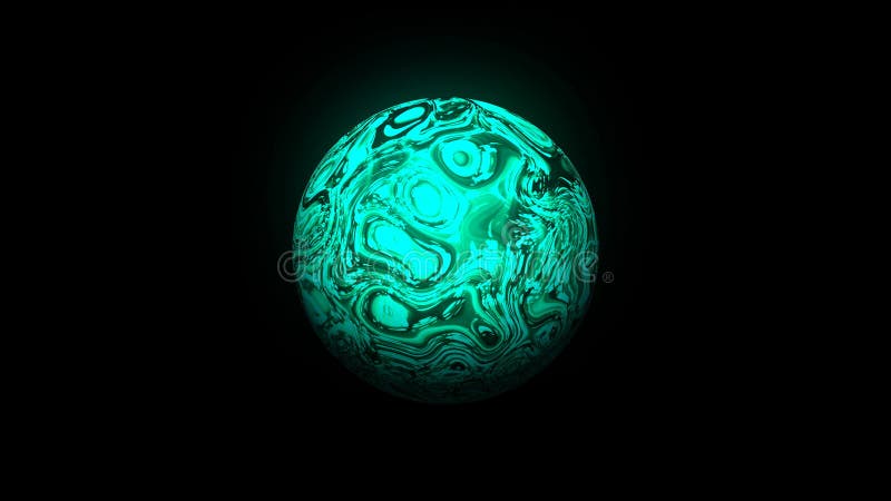 Sphere with Visual Wave Oil Surface, Modern Abstract 3d Render Backdrop ...