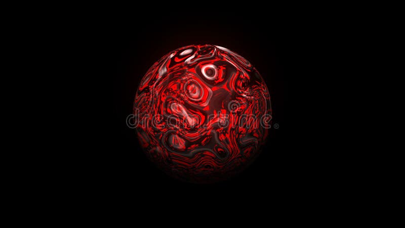 Sphere with Visual Wave Oil Surface, Modern Abstract 3d Render Backdrop ...