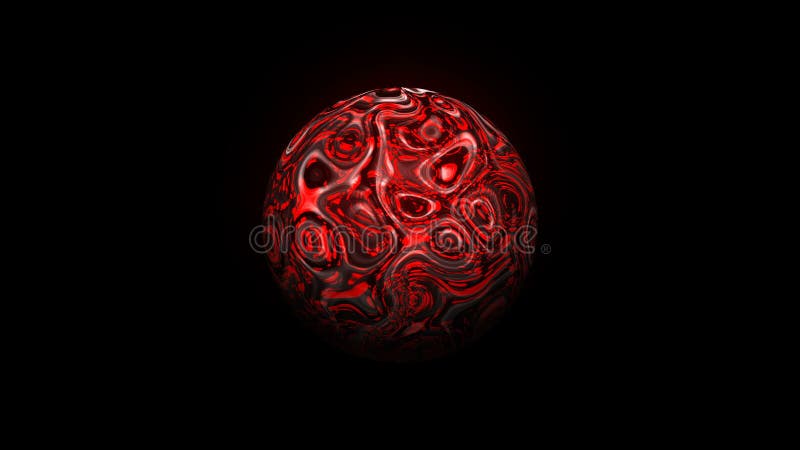 Sphere with Visual Wave Oil Surface, Modern Abstract 3d Render Backdrop ...