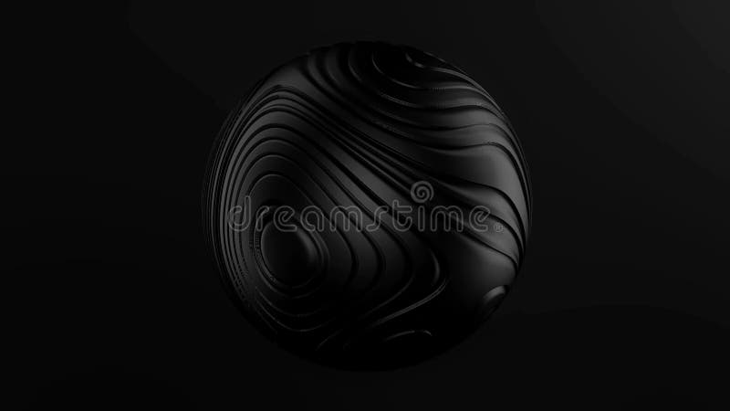 Sphere Waves Fluid Seamless Loop 4k. 3d Render Sphere of Loops Pulse ...