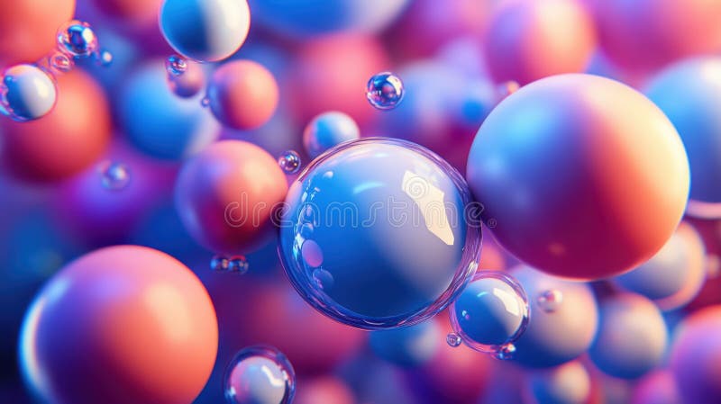 Spheres Abstract Background with Vibrant Color Gradient and Clear ...