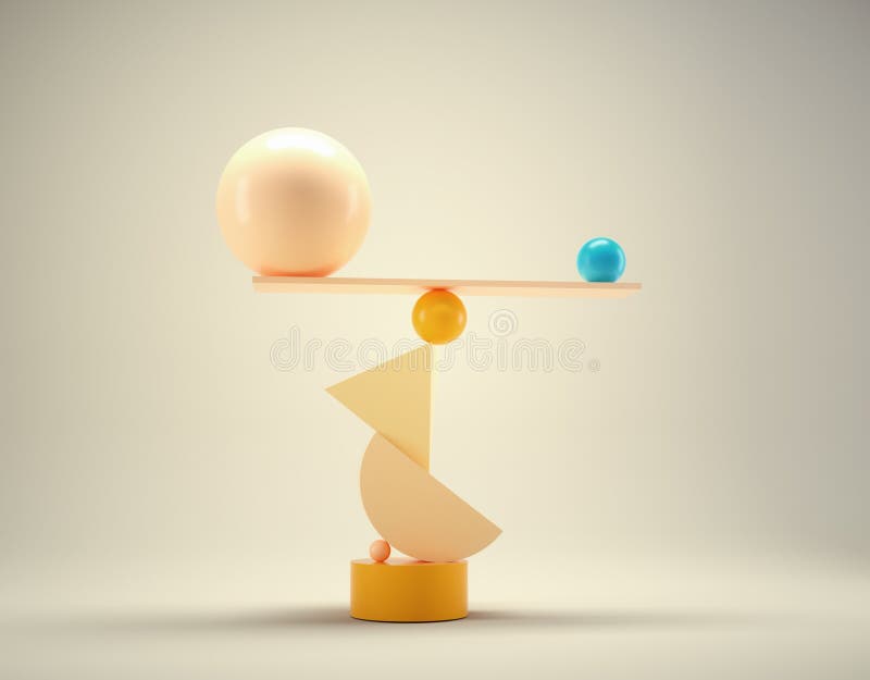 Spheres on Abstract Balance Stock Illustration - Illustration of ...
