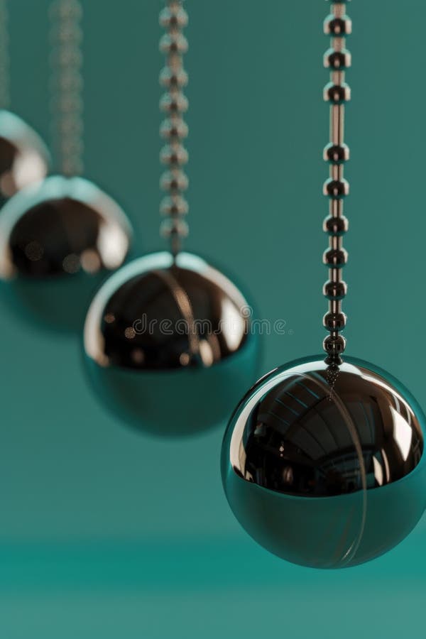 Spheres on Chain stock image. Image of element, kinetic - 374124691