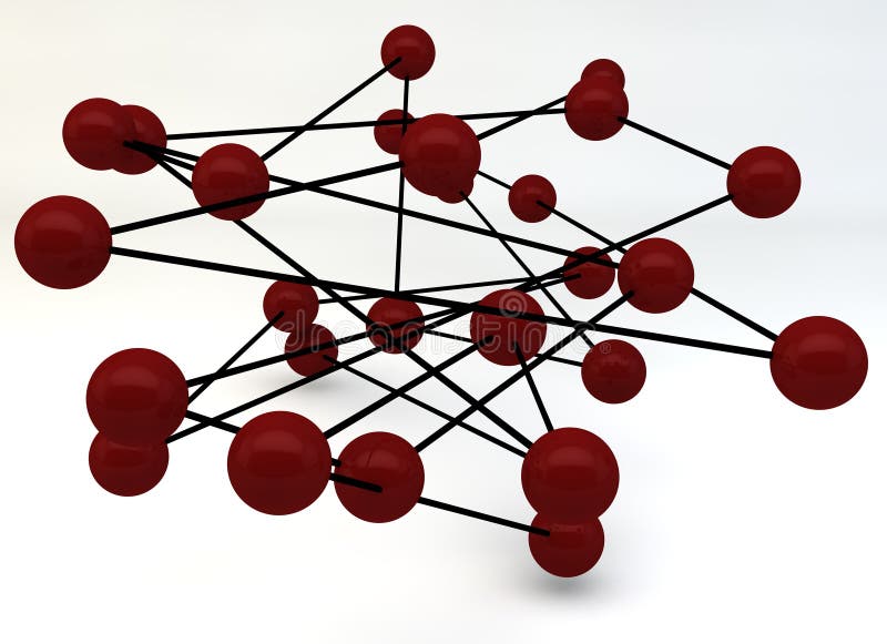 Spheres Connected Each To the Other Forming a Net Stock Illustration ...