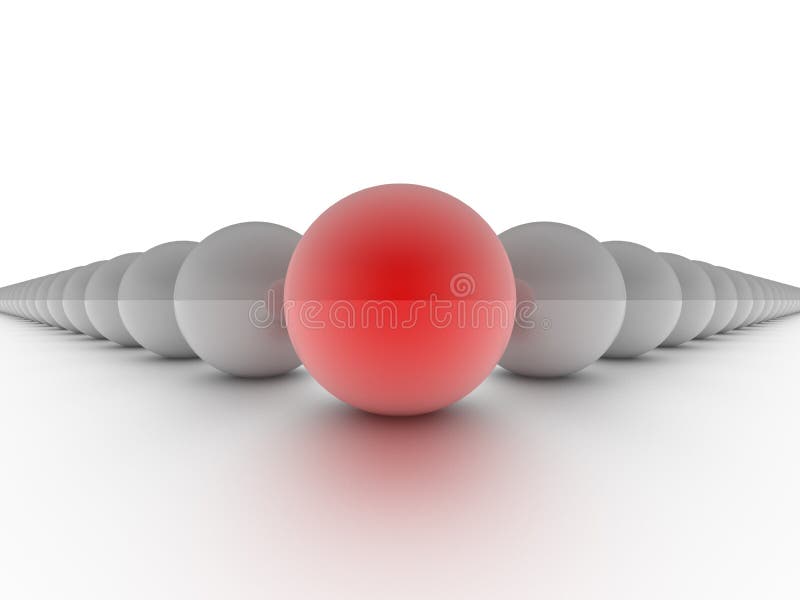 Spheres leadership concept stock illustration. Illustration of ball ...