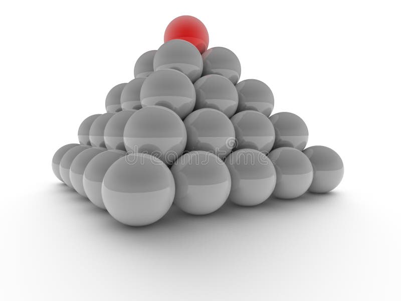 Spheres leadership concept stock illustration. Illustration of ball ...