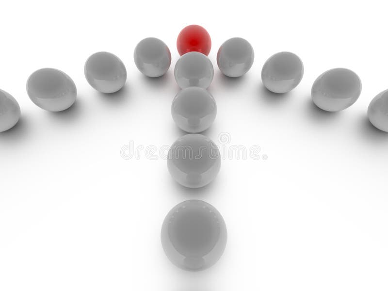 Spheres leadership concept stock illustration. Illustration of ball ...