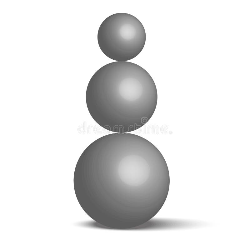 Spheres Grey Vertical Balance. Vector Illustration. EPS 10 Stock Vector ...