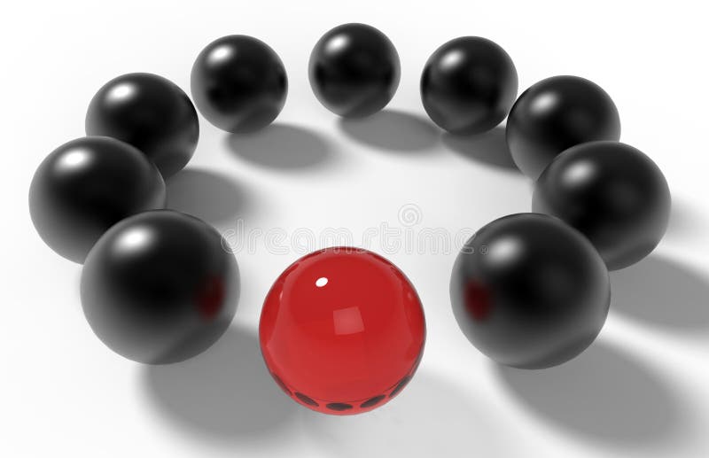 Spheres leadership concept stock illustration. Illustration of ball ...
