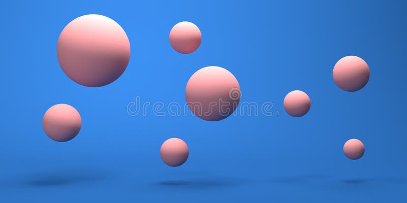 3D Render Design of Different Size of Spheres Stock Illustration ...
