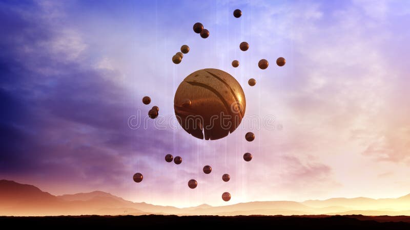 Spheres from Other Dimension Stock Illustration - Illustration of black ...