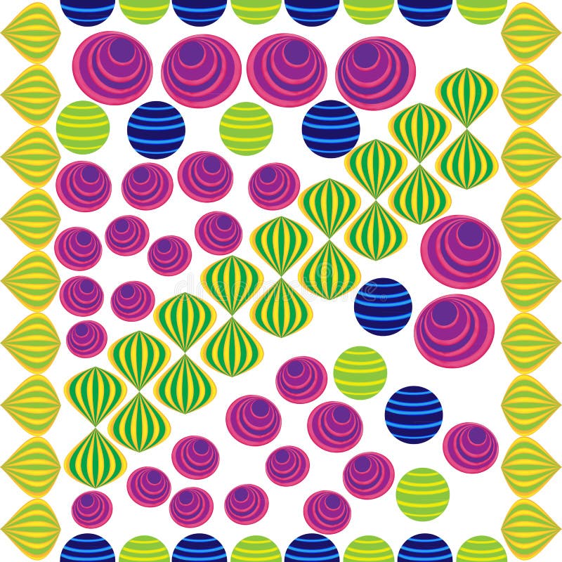 Spheres and Round Shapes Seamless Pattern Stock Vector - Illustration ...