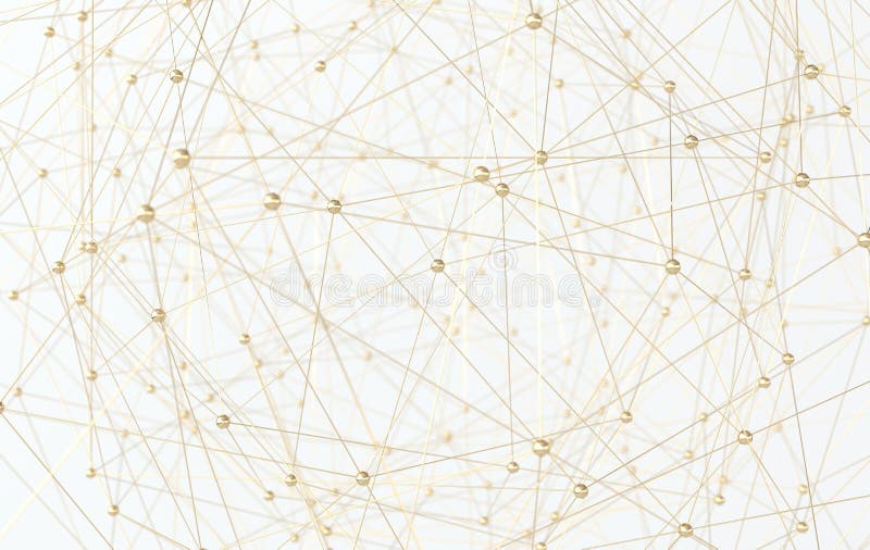 Spheres and Tubes Connection Structure. Golden Plexus. Abstract ...