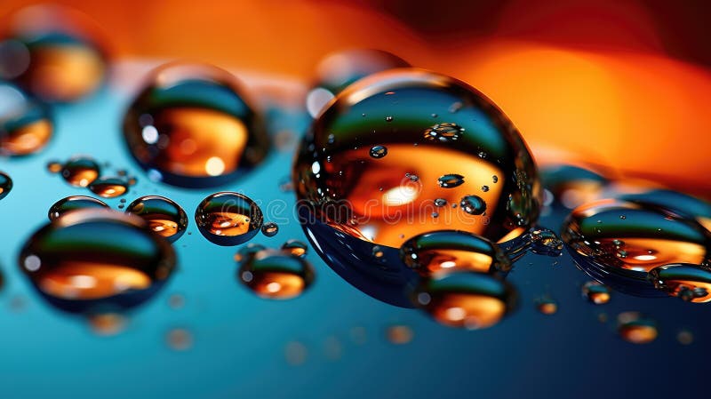 Spheres water and oil stock illustration. Illustration of intriguing ...