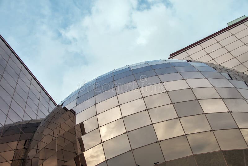 Spherical Architecture on Glass Panel Office Building Stock Photo ...