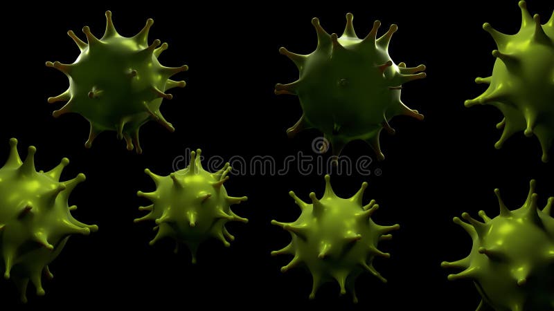 Spherical Bacterium with Processes Stock Illustration - Illustration of ...