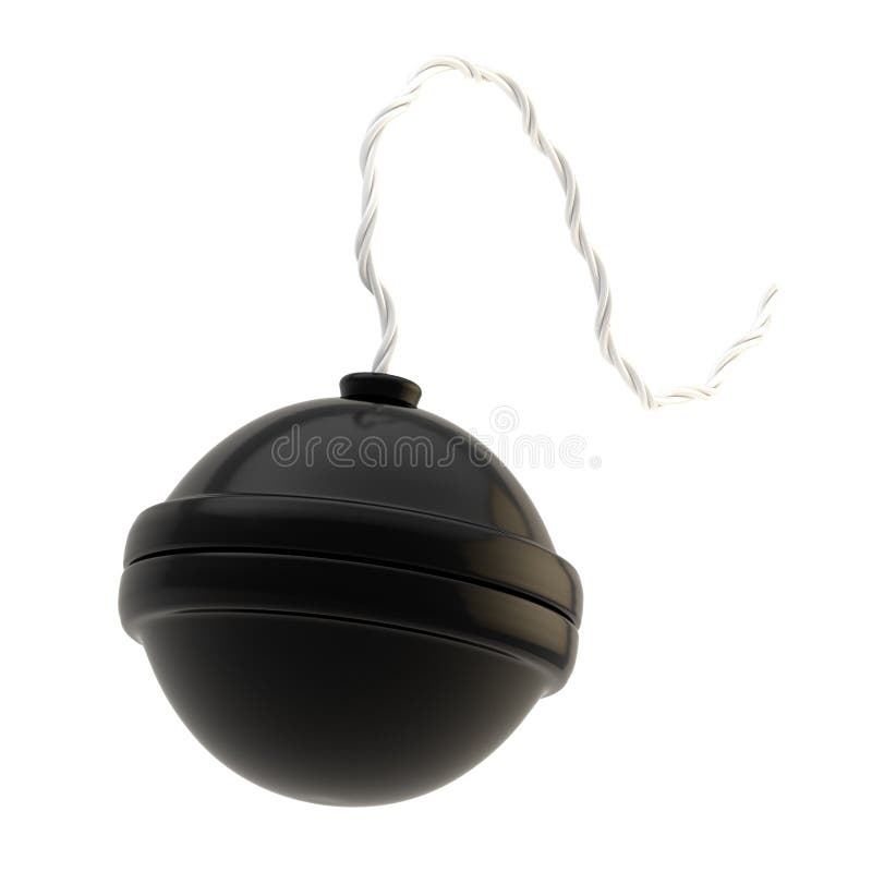 Spherical Bomb Isolated on White Stock Illustration - Illustration of ...