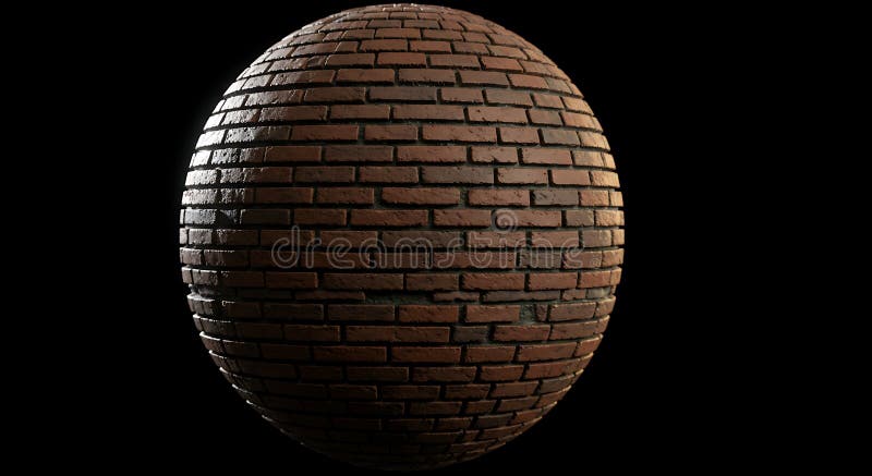 Spherical Brick Texture: a 3D Render of a Red Brick Wall, Ideal for ...