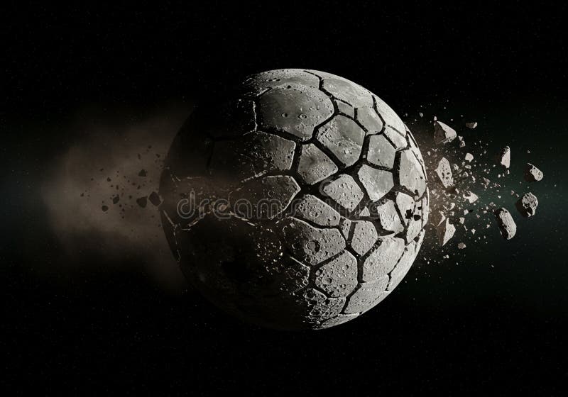 A Spherical Celestial Object, Appearing As a Planet or Moon, Displays ...