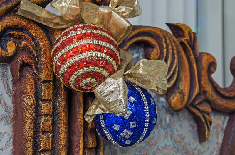 Spherical Christmas Decorations Stock Photo - Image of bauble, elegance ...