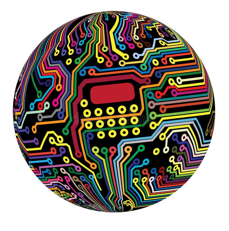 Spherical Circuit stock photo. Image of technology, macro - 90858