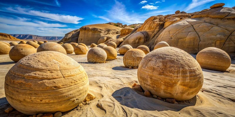Spherical Concretions Embedded in Sandstone Geological Formations AI ...