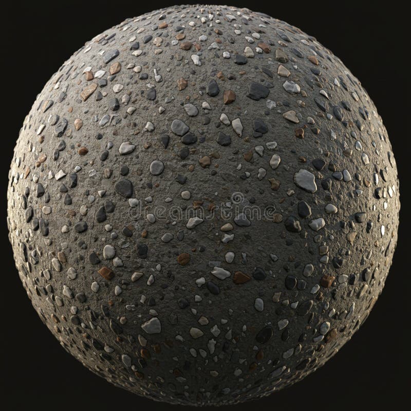 A Spherical 3D-rendered Object Resembling a Ball Made of Mixed ...