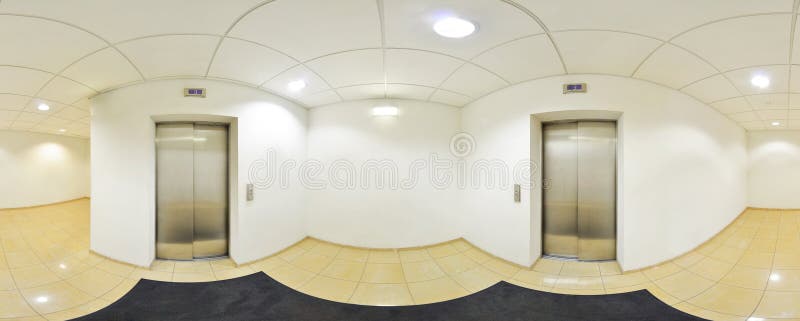 Spherical 360 Degrees Panorama Projection, Panorama in Interior Empty ...