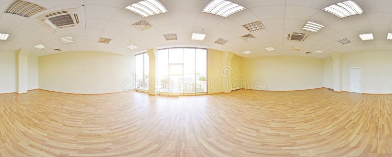 Spherical 360 Degrees Panorama Projection, Panorama in Interior Empty ...