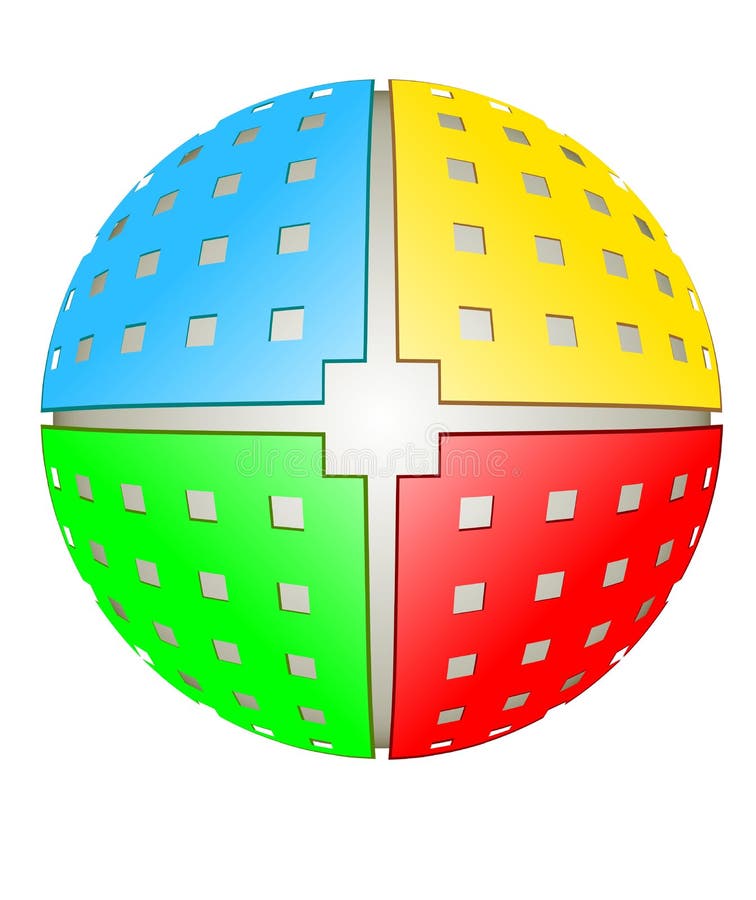 Spherical design elements stock illustration. Illustration of color ...