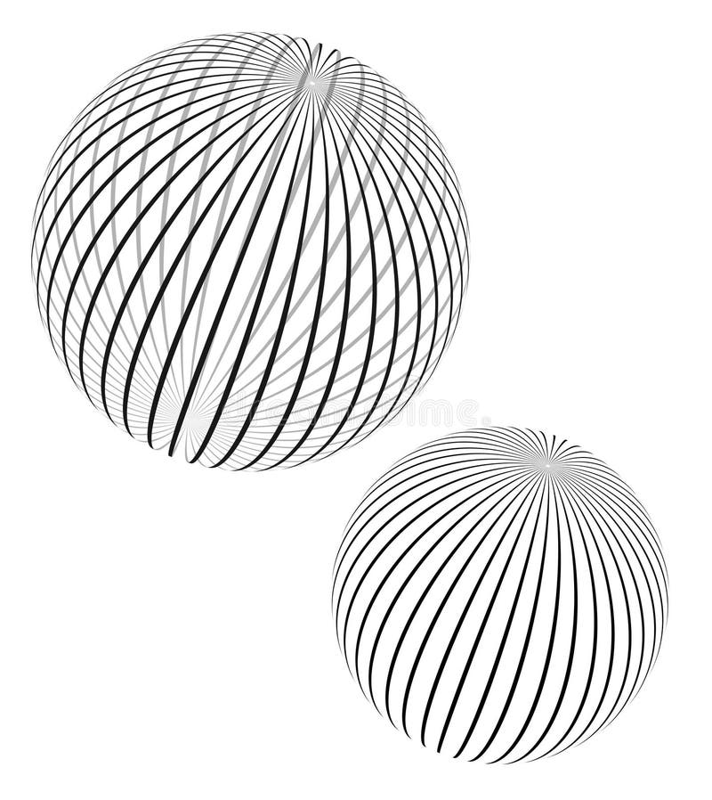 Spherical design elements stock illustration. Illustration of color ...